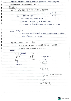 Chapter 1 Tutorial: Algorithms, Data Structures & Programs - CSC645 - Studocu