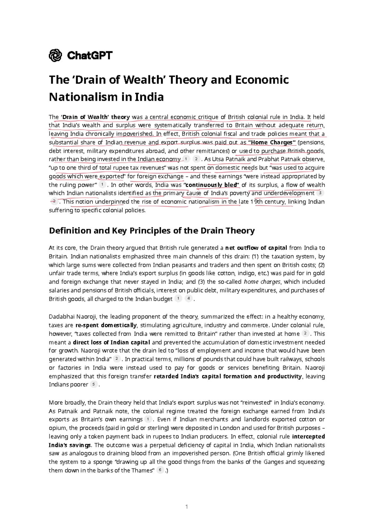 The Drain of Wealth Theory and Economic Nationalism in India: An ...
