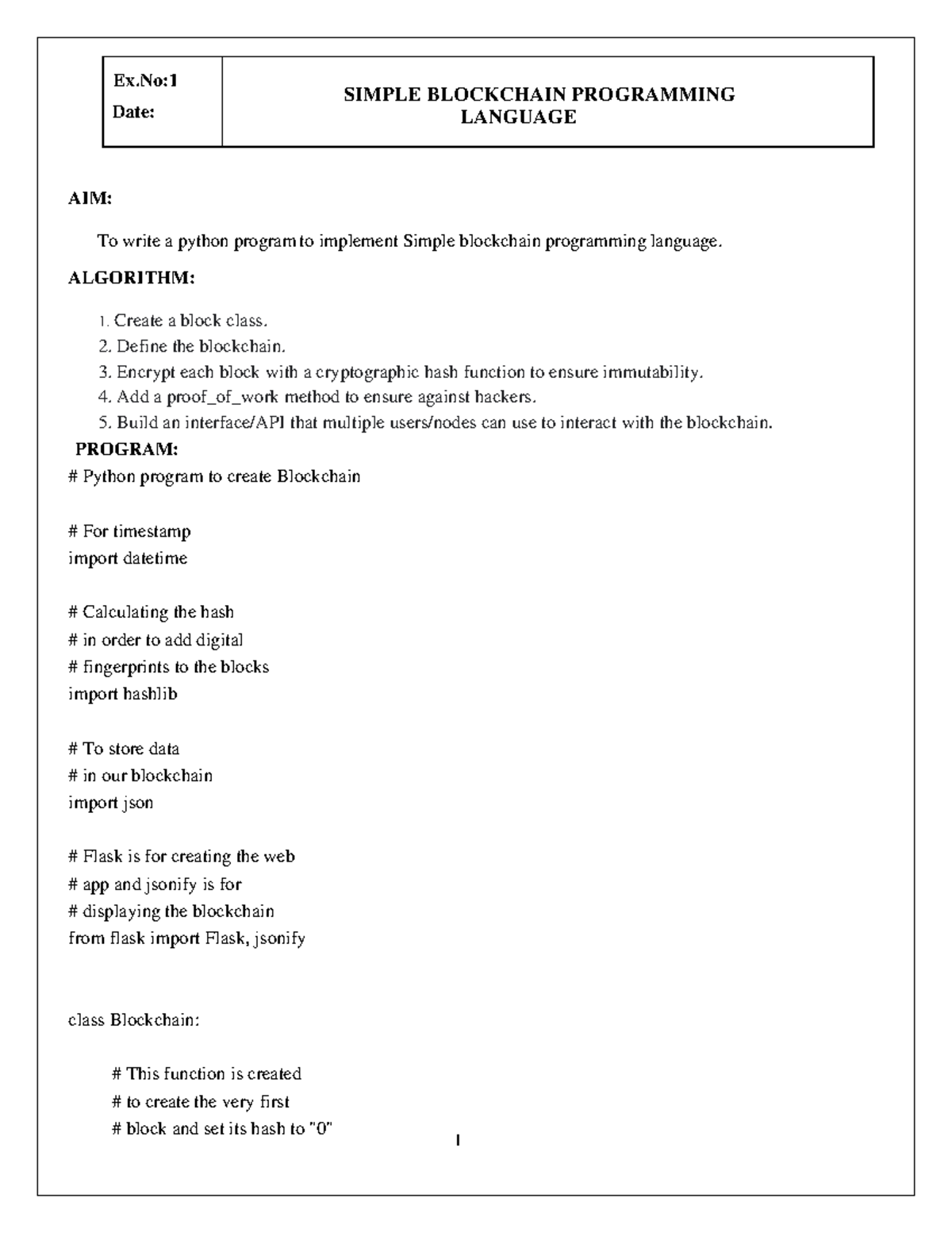 ME Blockchain Lab: Python Simple Blockchain & Java Private Ethereum ...