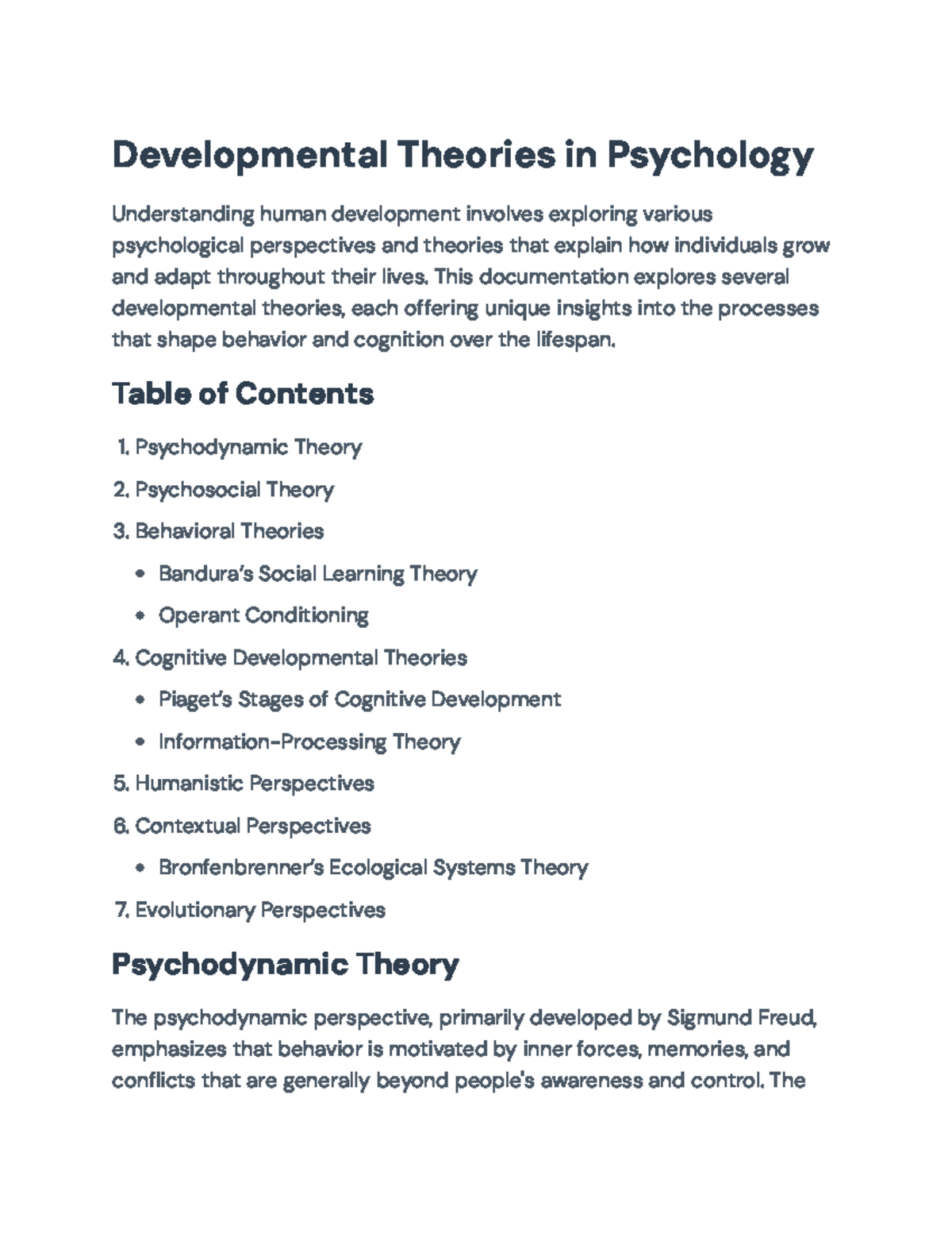Developmental Theories in Psychology: Key Perspectives & Insights ...