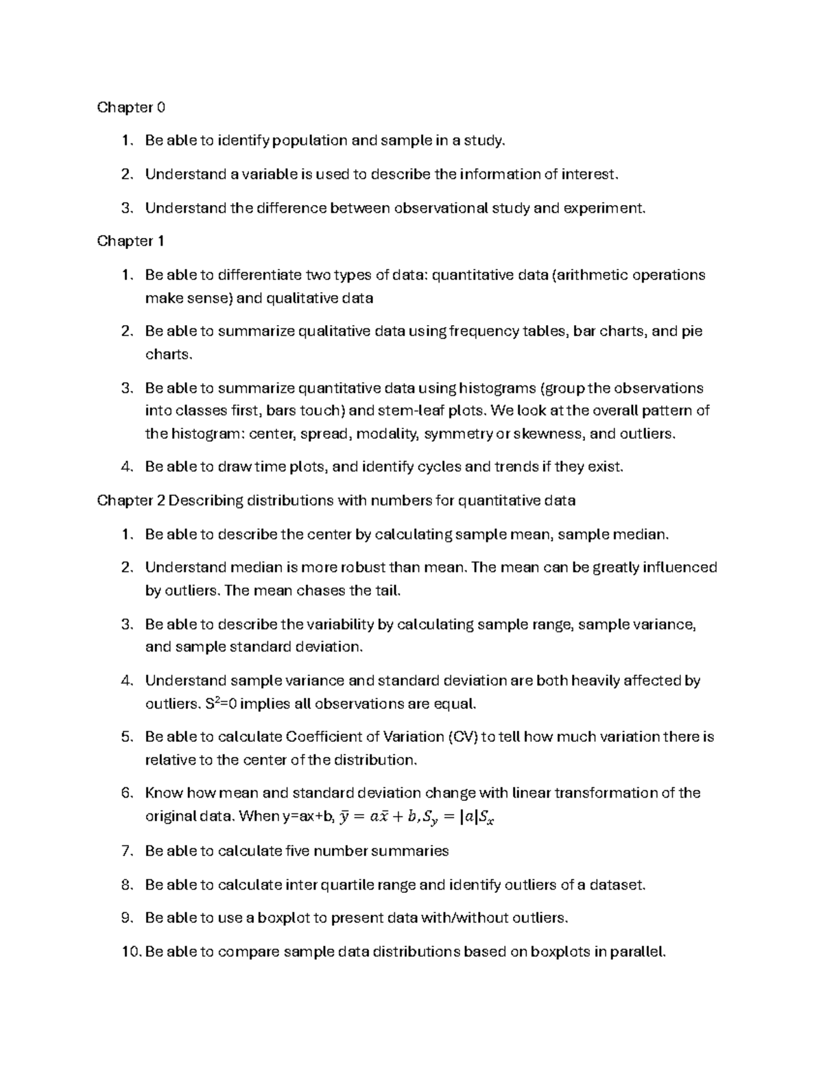 Statistics Study Guide: Analyzing Distributions & Regression Techniques ...