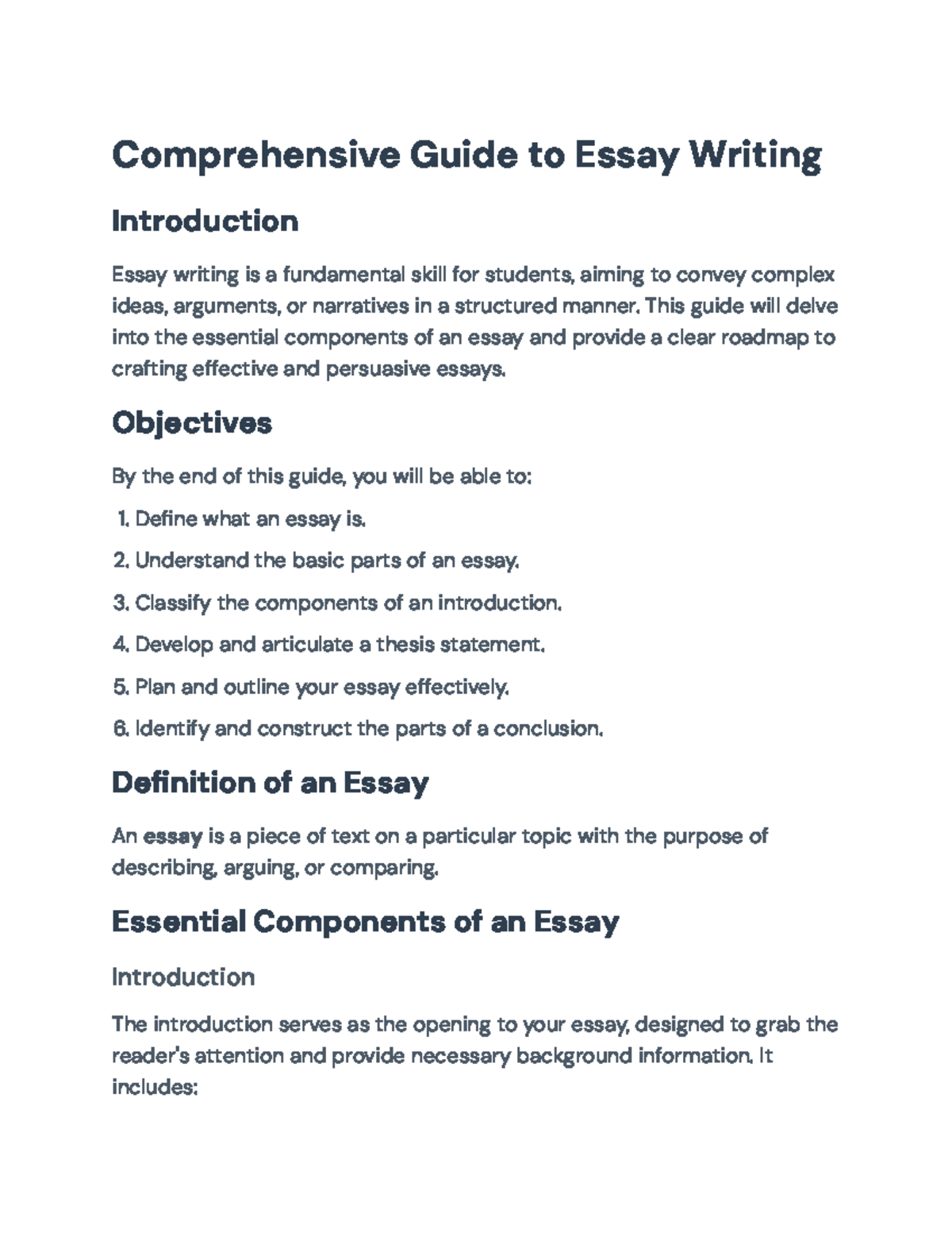 Comprehensive Guide to Essay Writing Techniques and Strategies ...