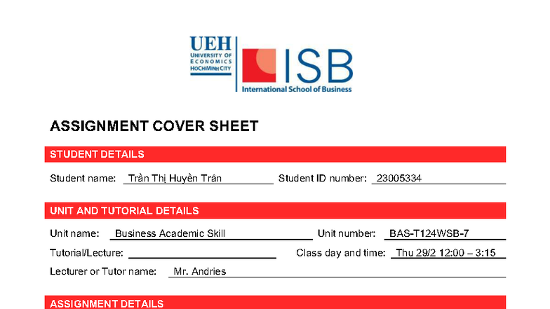 CAPSTONE 03 ASSIGNMENT COVER SHEET & PROJECT DETAILS - Studocu