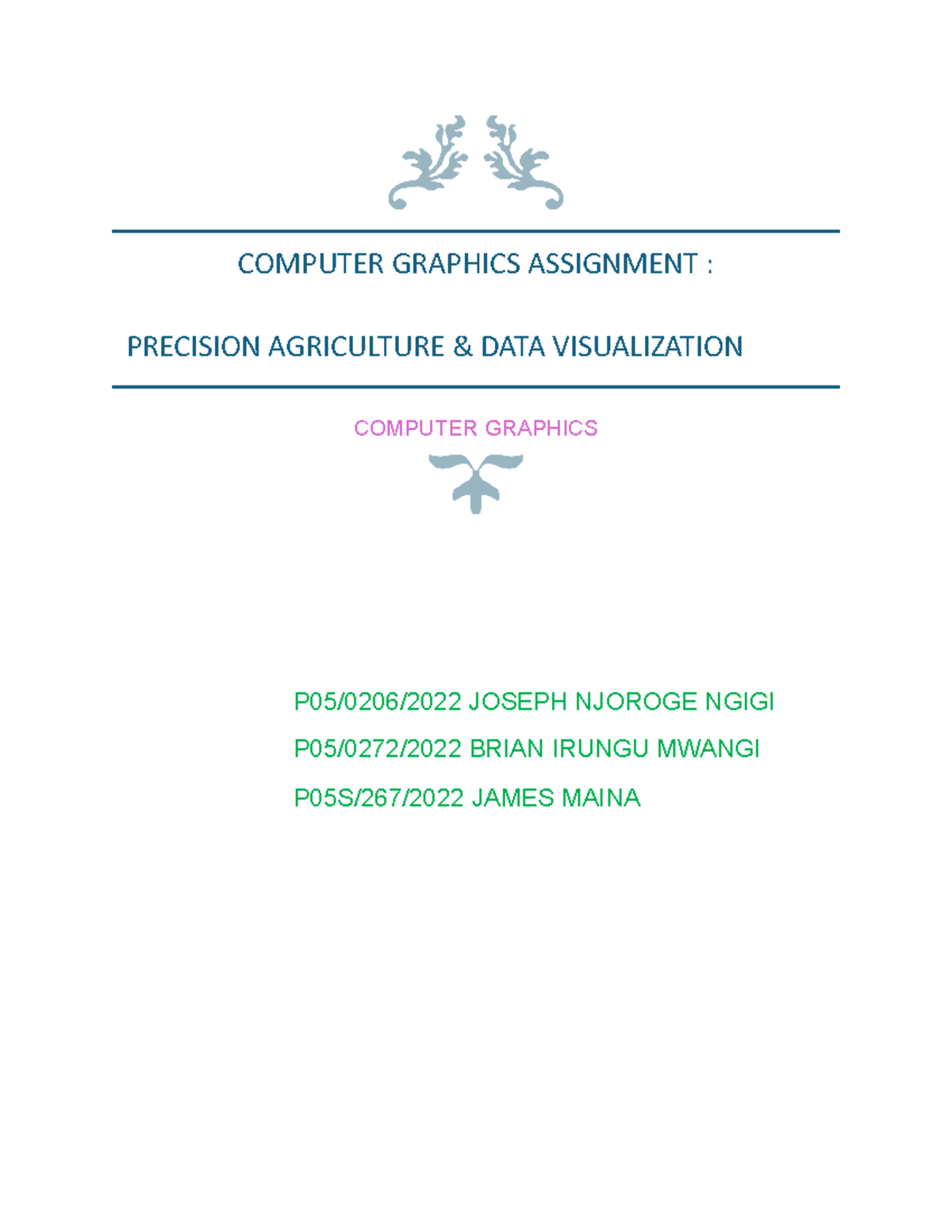 COMP 101: Precision Agriculture Data Visualization Assignment - Studocu