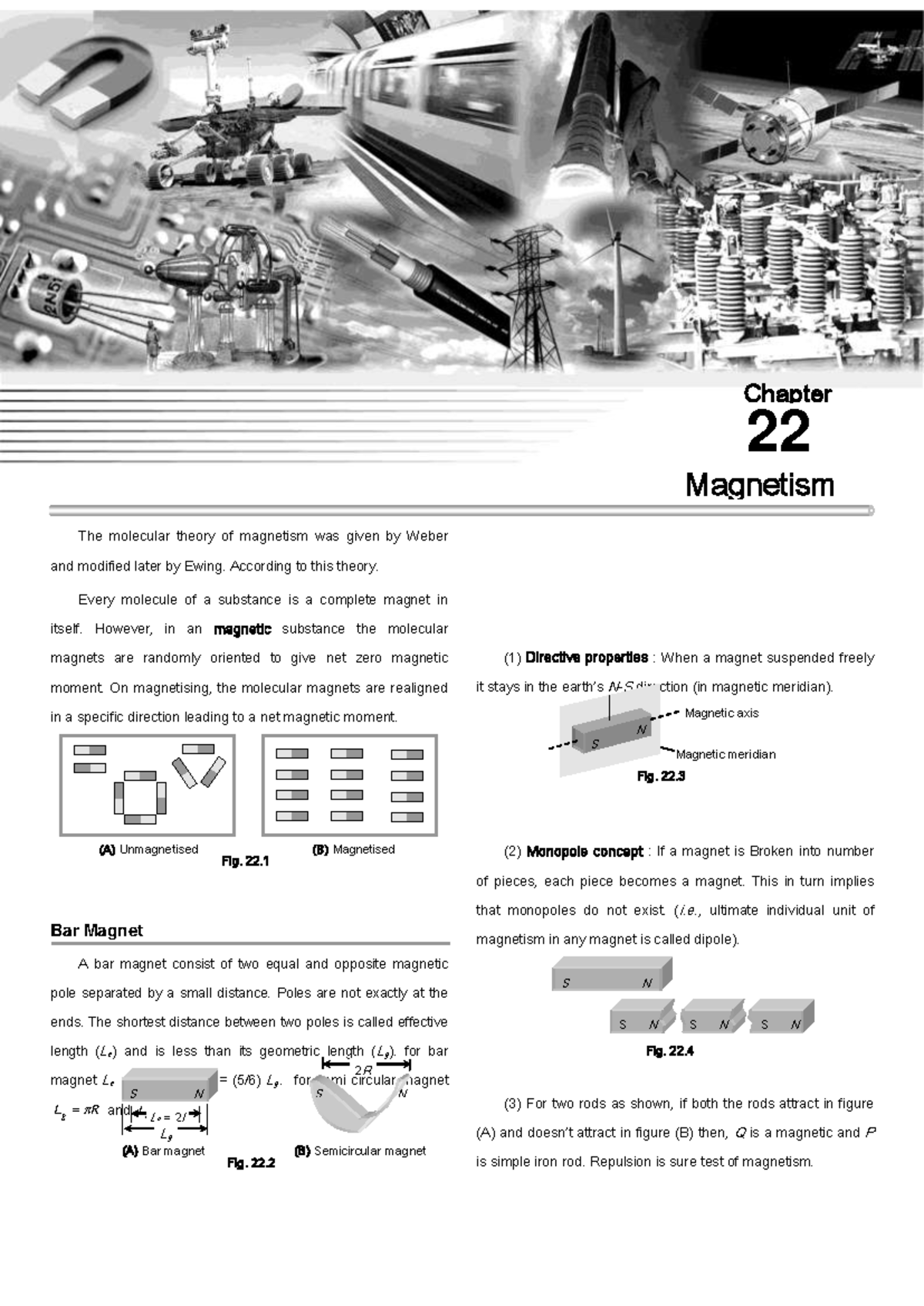 1242 Magnetism Chapter 22: Detailed Notes on Molecular Theory and ...