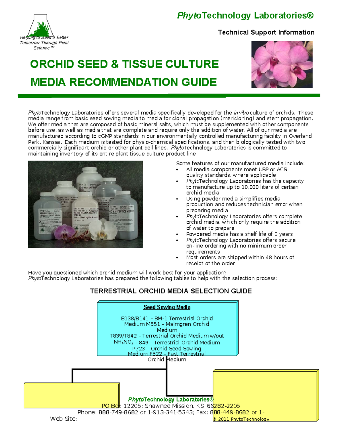 Orchid Media Selection Guide: Essential Recommendations for In Vitro ...