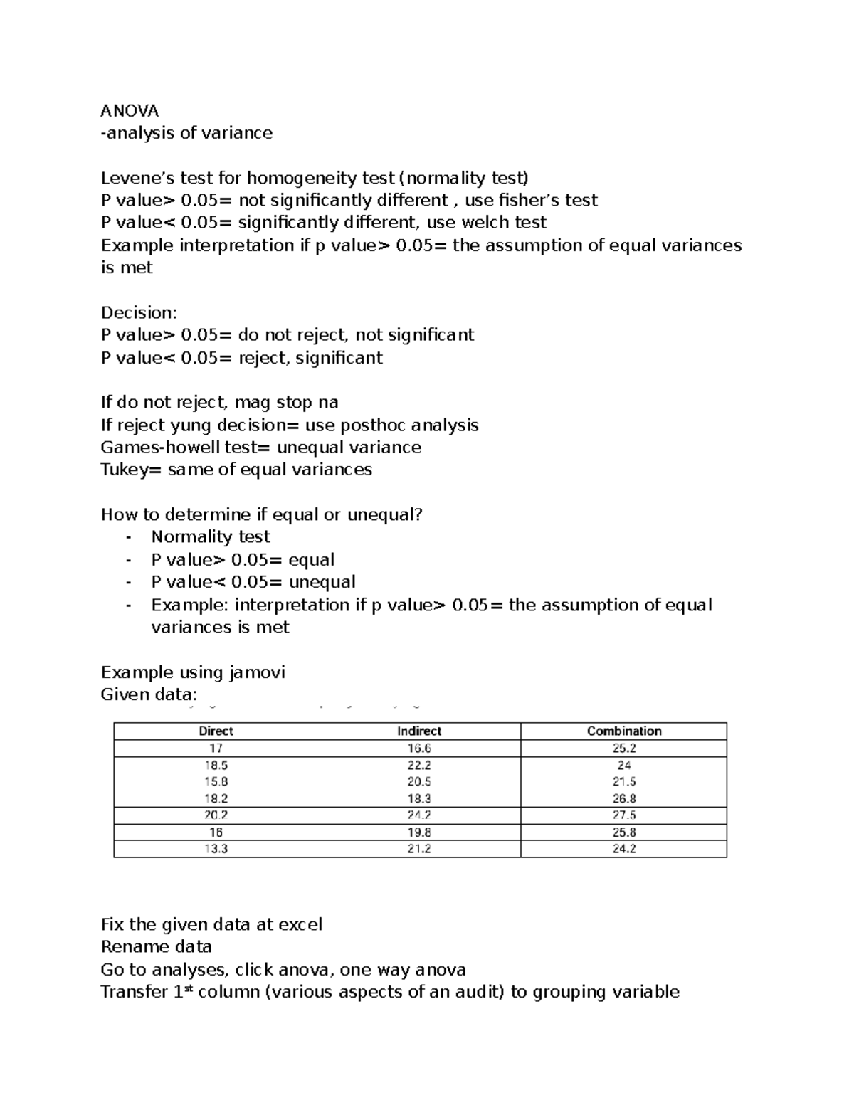Guide for anova jamovi - asdzxcgvbnm - ANOVA -analysis of variance ...
