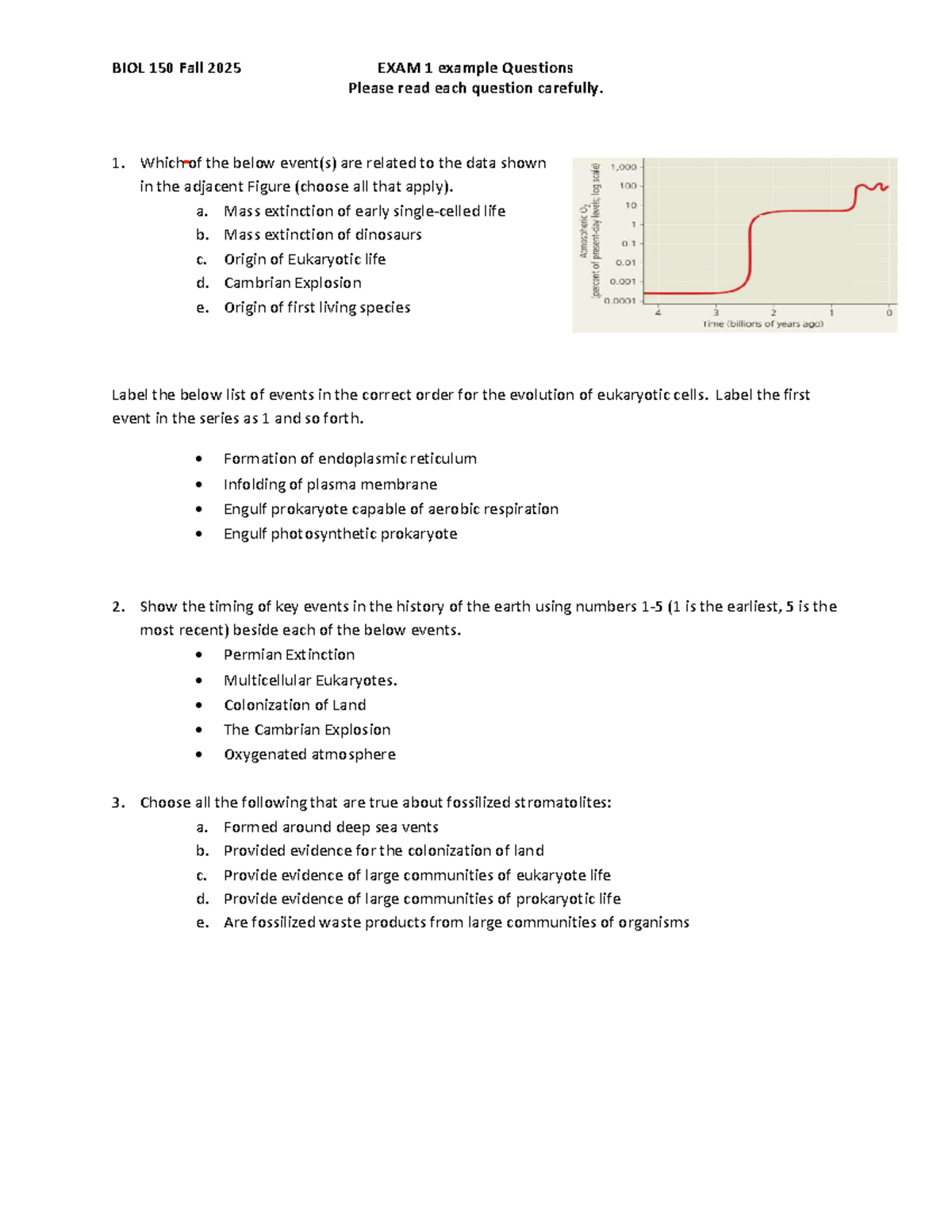 BIOL 150 Fall 2025 Exam 1 Study Guide: Character Tables & Phylogenetics ...