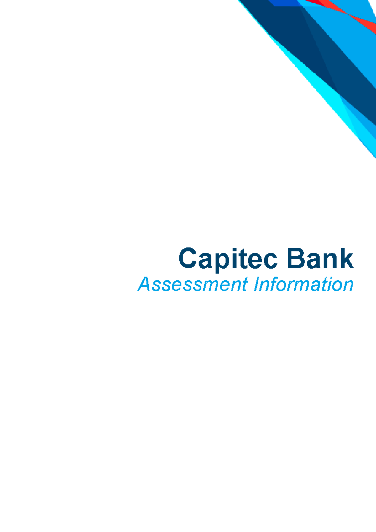 Capitec Bank Assessment Guide: Online Test Instructions and Info - Studocu