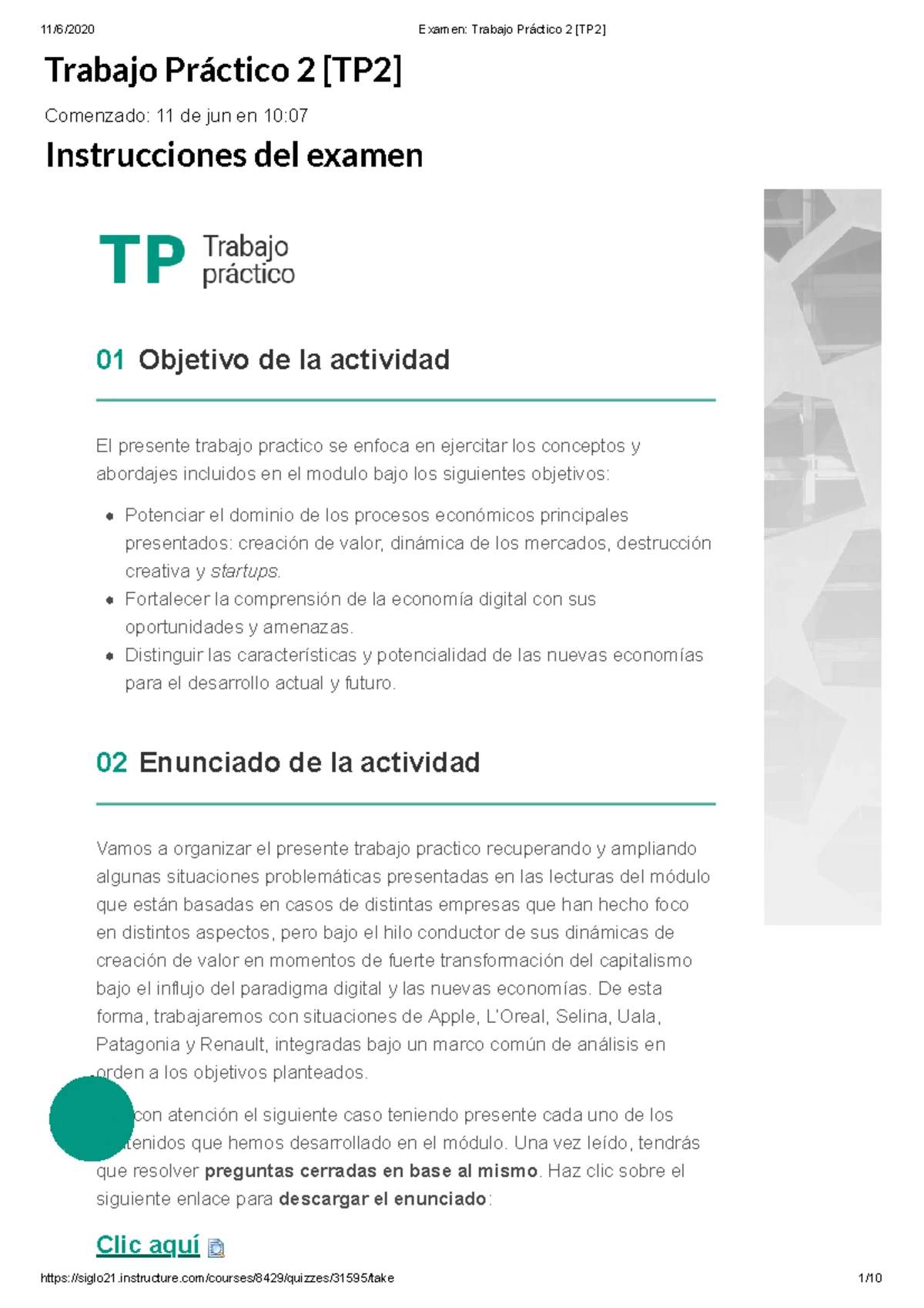 [TP2] Tecnologia - 100/100 - Trabajo Práctico 2 [TP2] Comenzado: 22 de ...