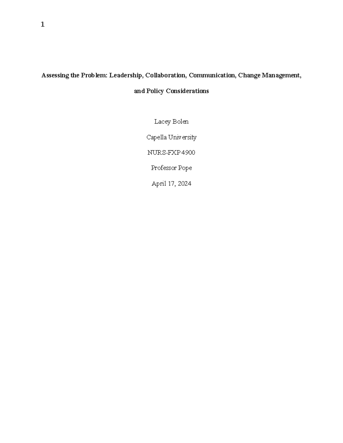 NURS-FXP 4900 Assessment 1: Tackling Pediatric Obesity Through Nursing ...