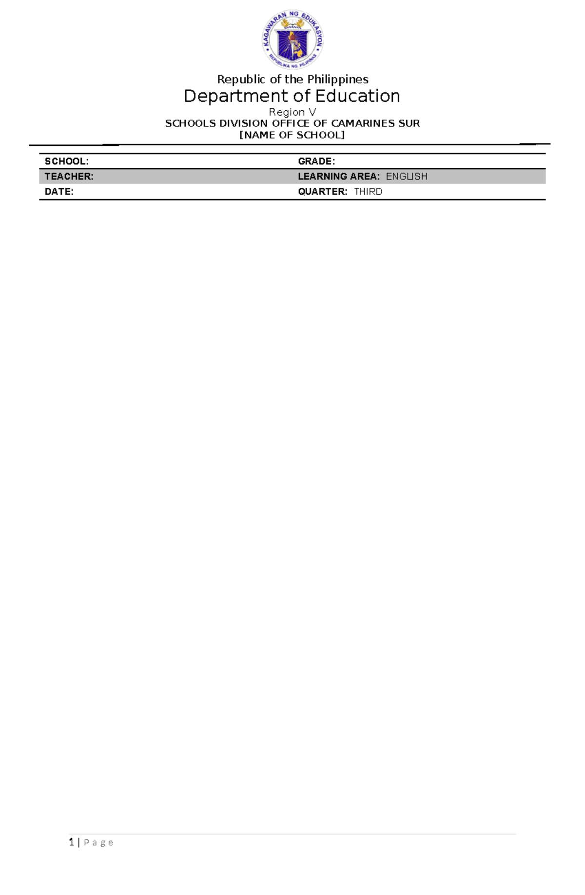 Annotated Lesson Plan for IPs: English - 3rd Quarter (MELC) - Studocu