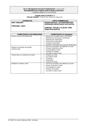 Fiche E41-1 Assurer la veille informationnelle - B.T. Management Commercial Opérationnel ...