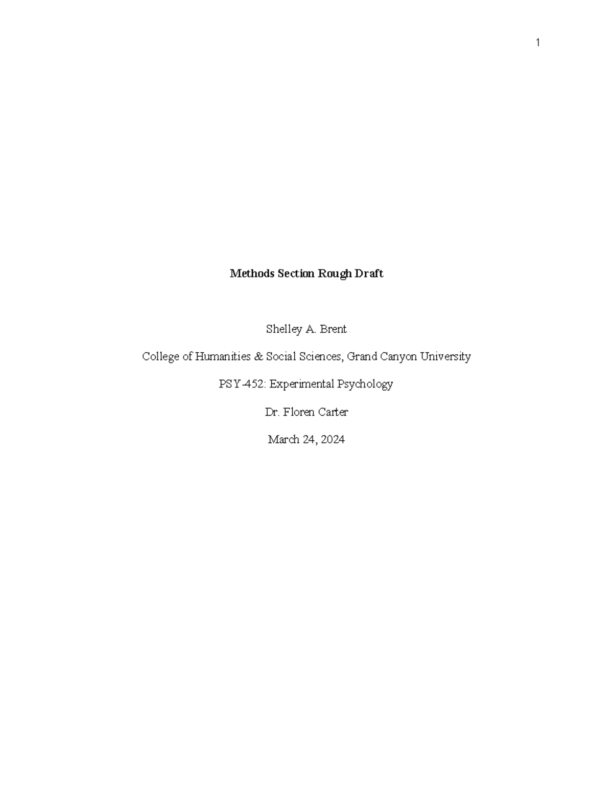 PSY-452 Methods Section Draft: Family Cohesion & Life Satisfaction ...