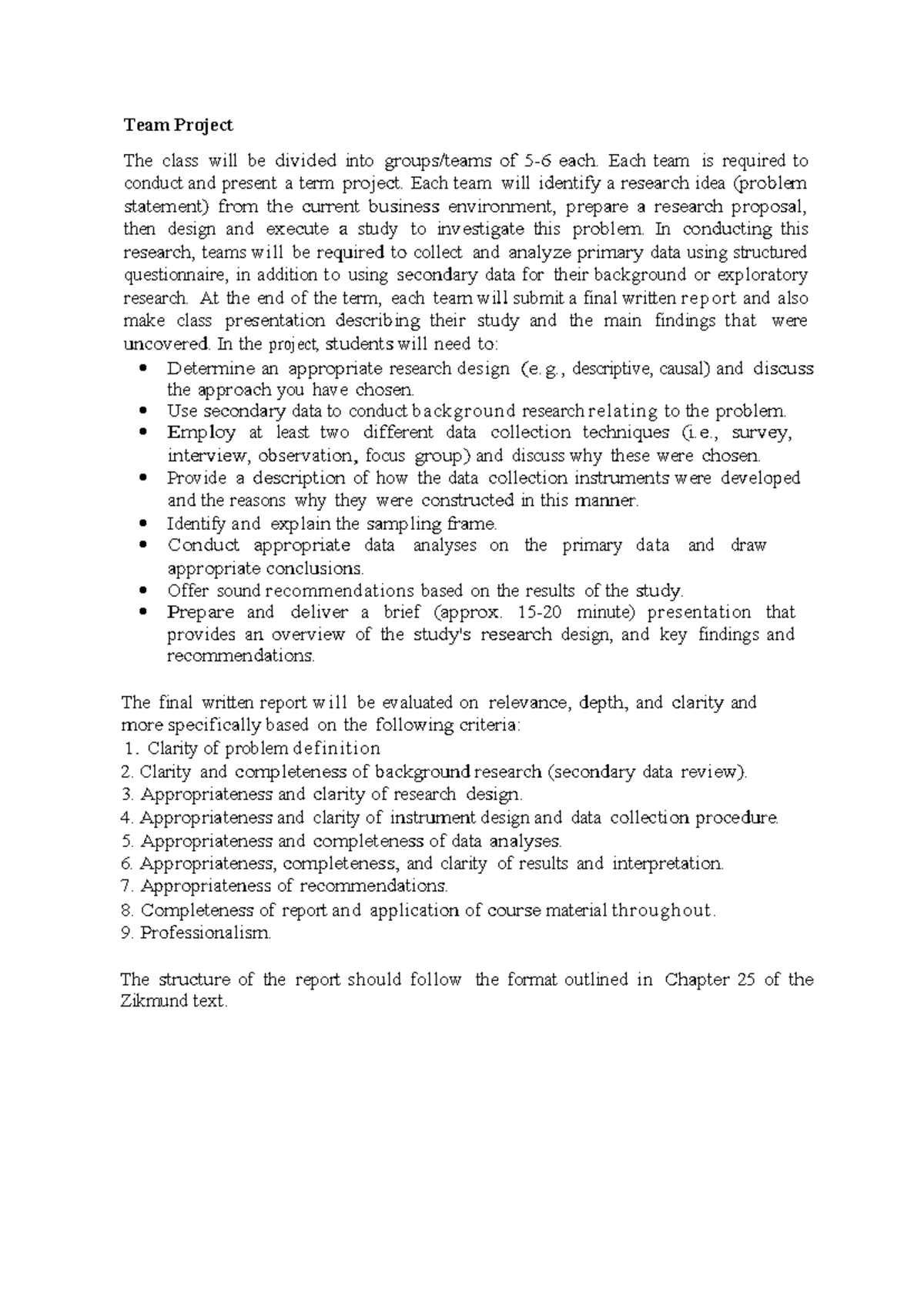 Team Project Guidelines - Research Design & Data Analysis - Studocu