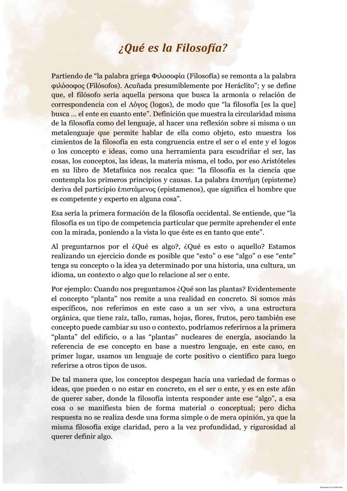 U1 T1: Definición y Fundamentos de la Filosofía - Studocu