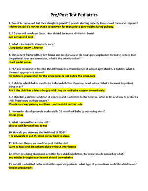 Pediatrics Practice Practice Practice - Chapter 18: Care of the School ...