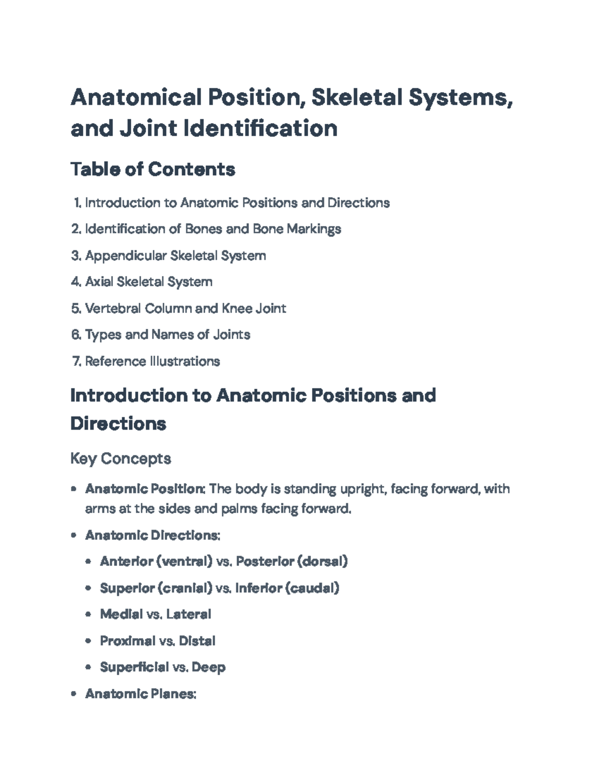 Anatomical Systems Overview: Skeleton, Joints & Bone Identification ...