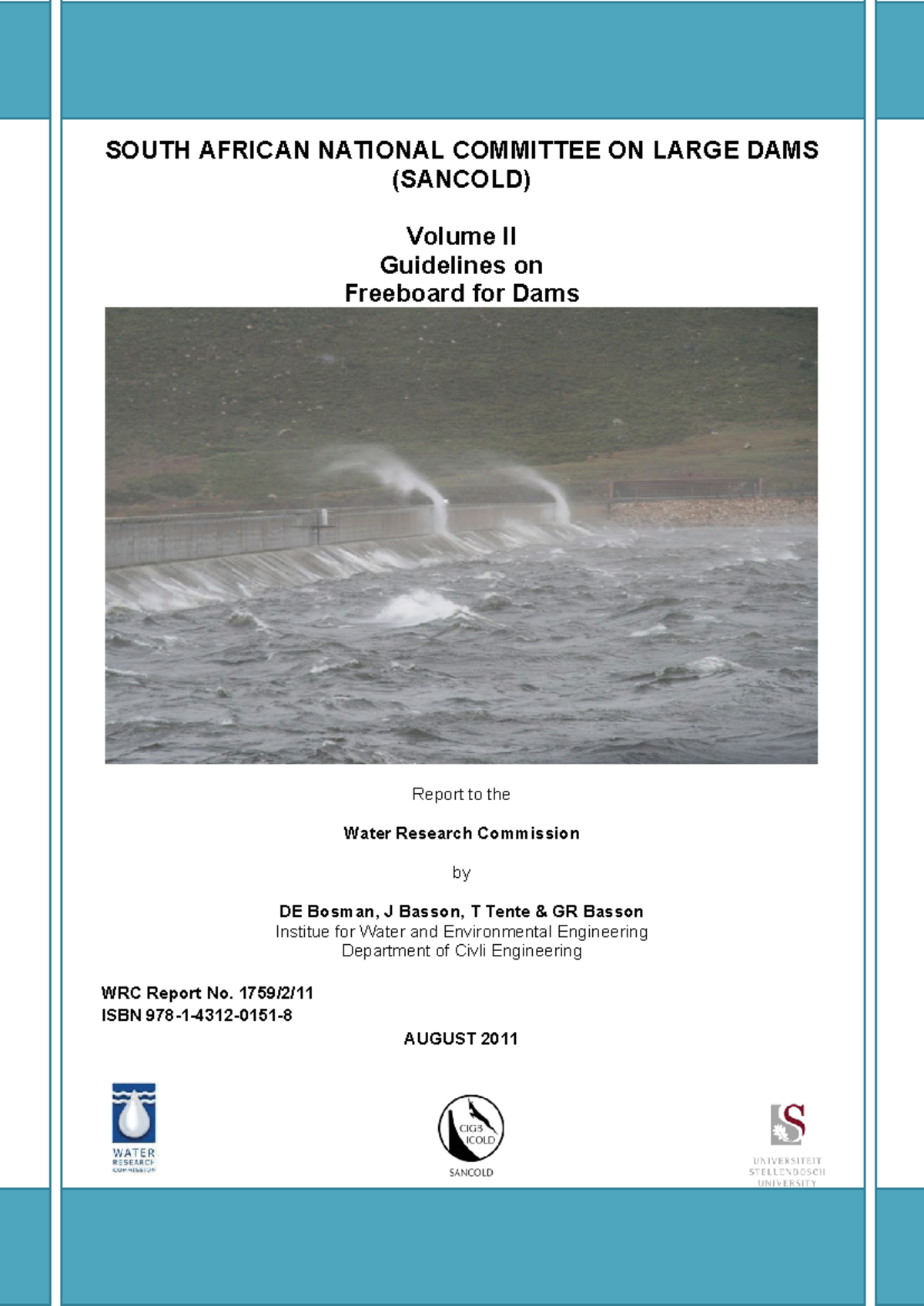 1759-2-11 - Revised Guidelines on Freeboard for Dams - Studocu