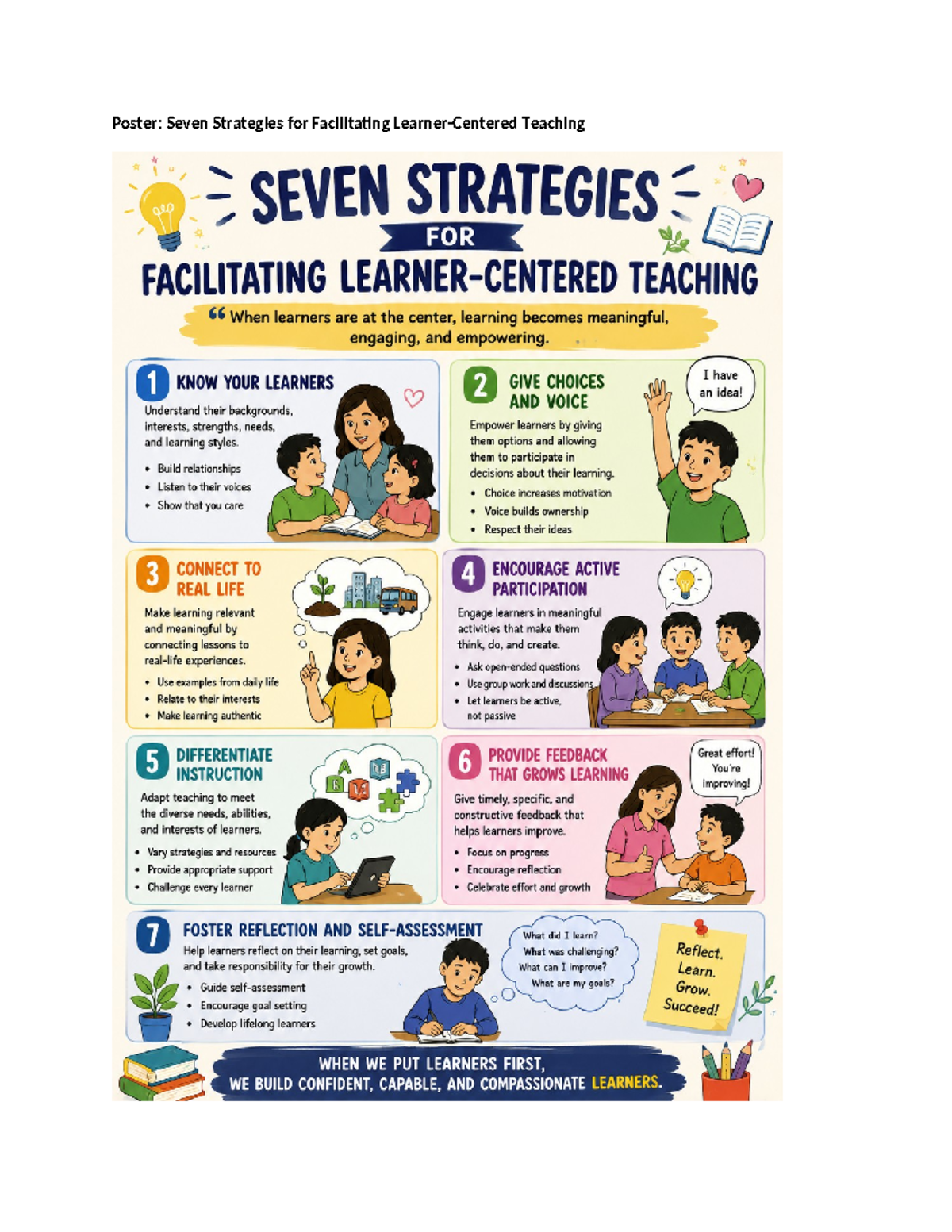 Assignment #1 - Certificate of Teaching Program - Poster: Seven ...