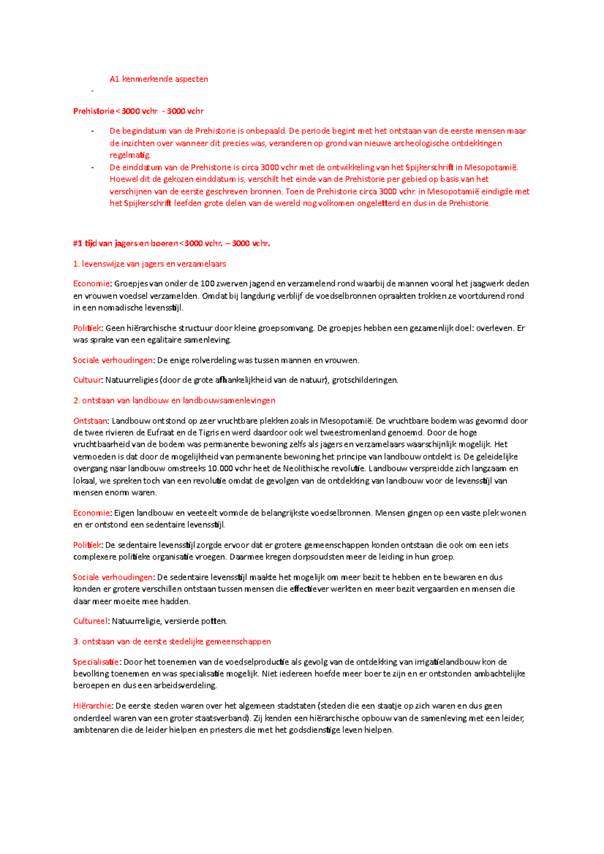 Kenmerkende Aspecten en Tijdvakken in Geschiedenis VWO Domein B ...