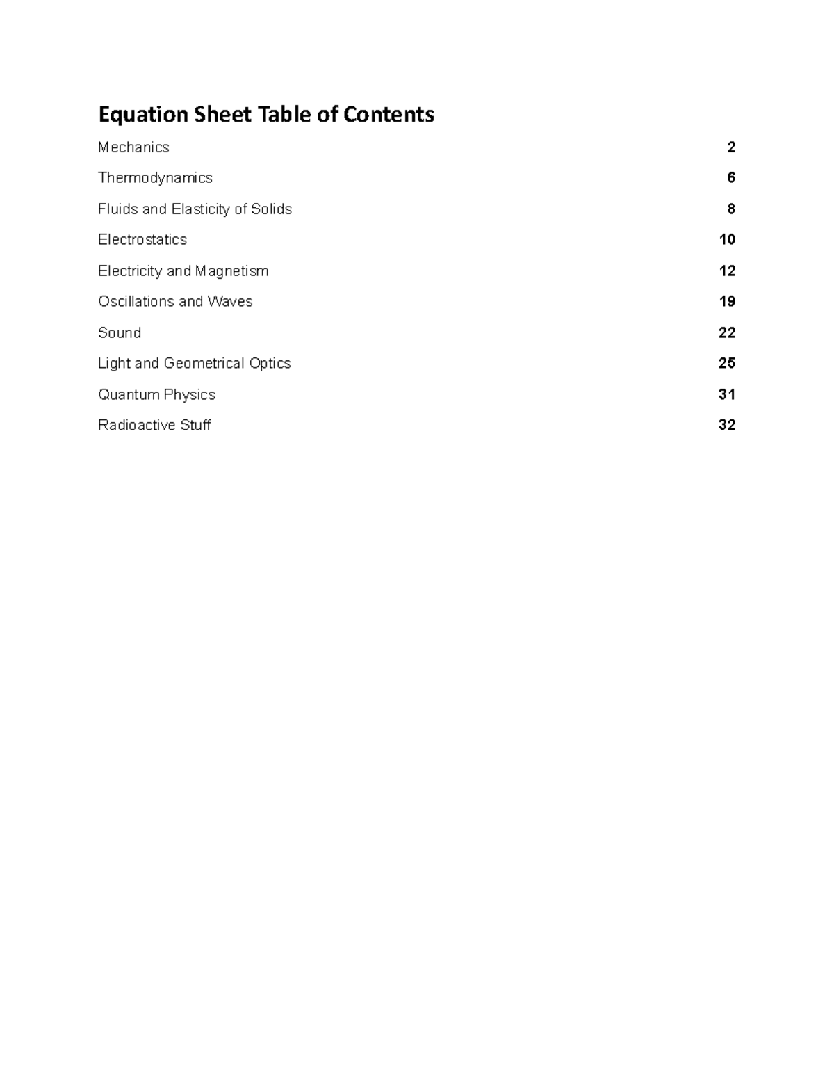 MCAT Physics Equations: Key Concepts & Formulas - Studocu