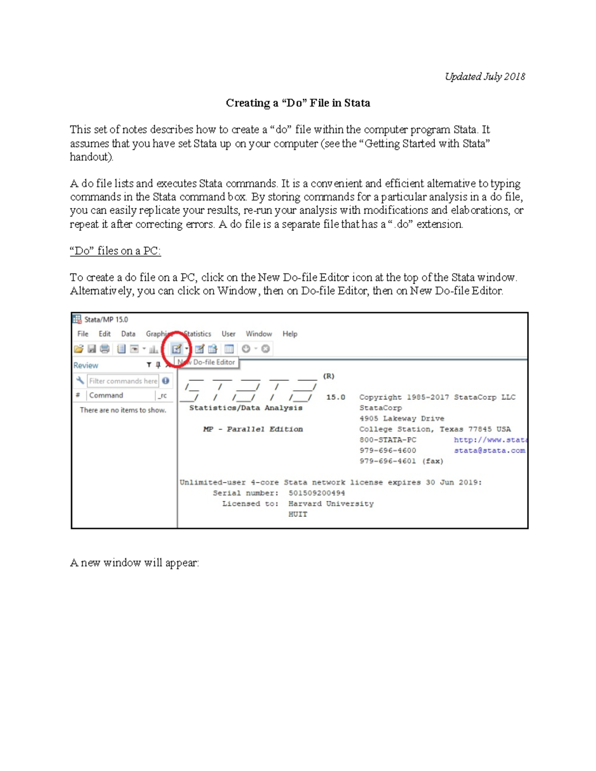 Stata (STAT101) Do File Creation Instructions and Tips - Studocu