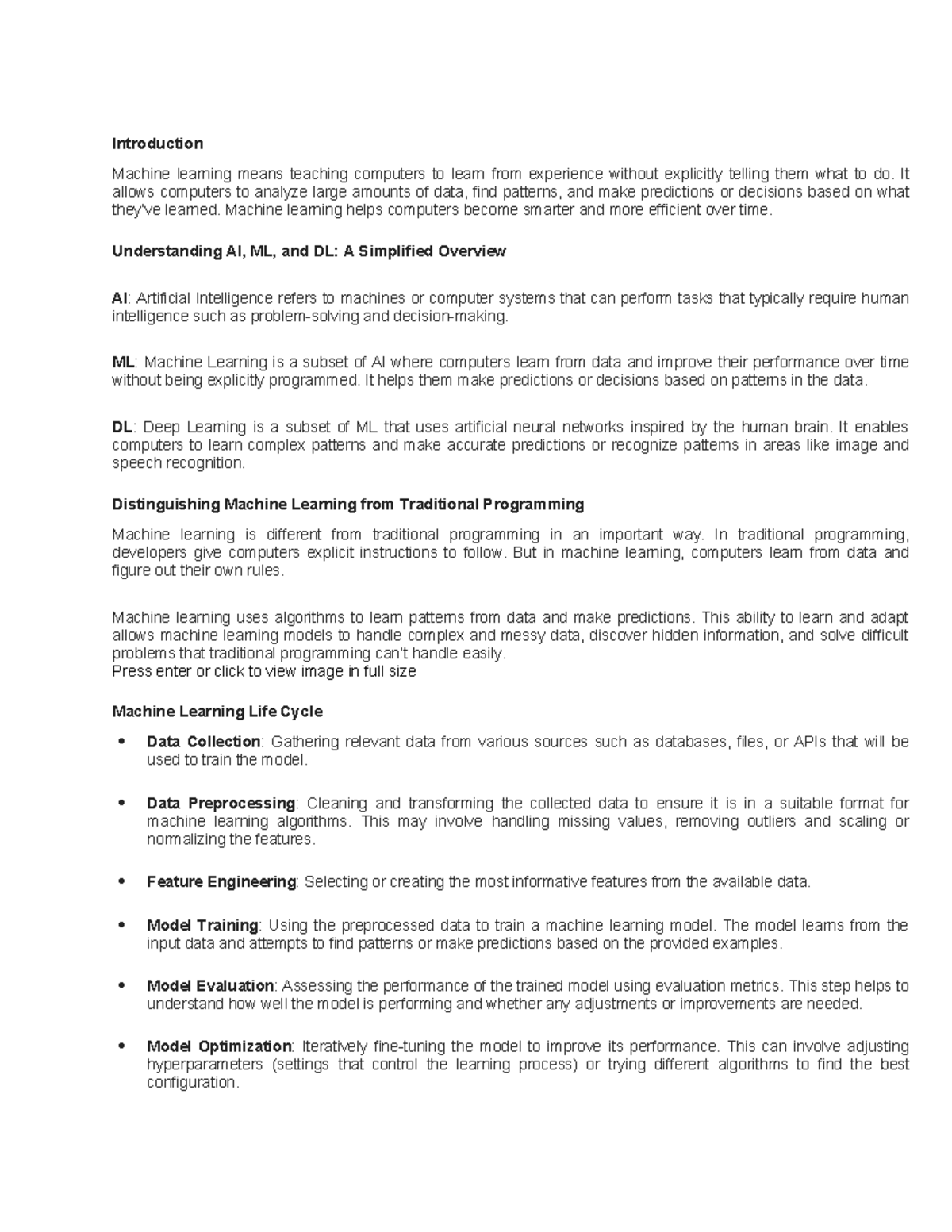 Machine Learning Overview: Concepts, Types, and Applications - Studocu