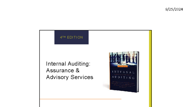Chapter 11: Data Analytics & Audit Sampling - IA 4th Edition - Studocu
