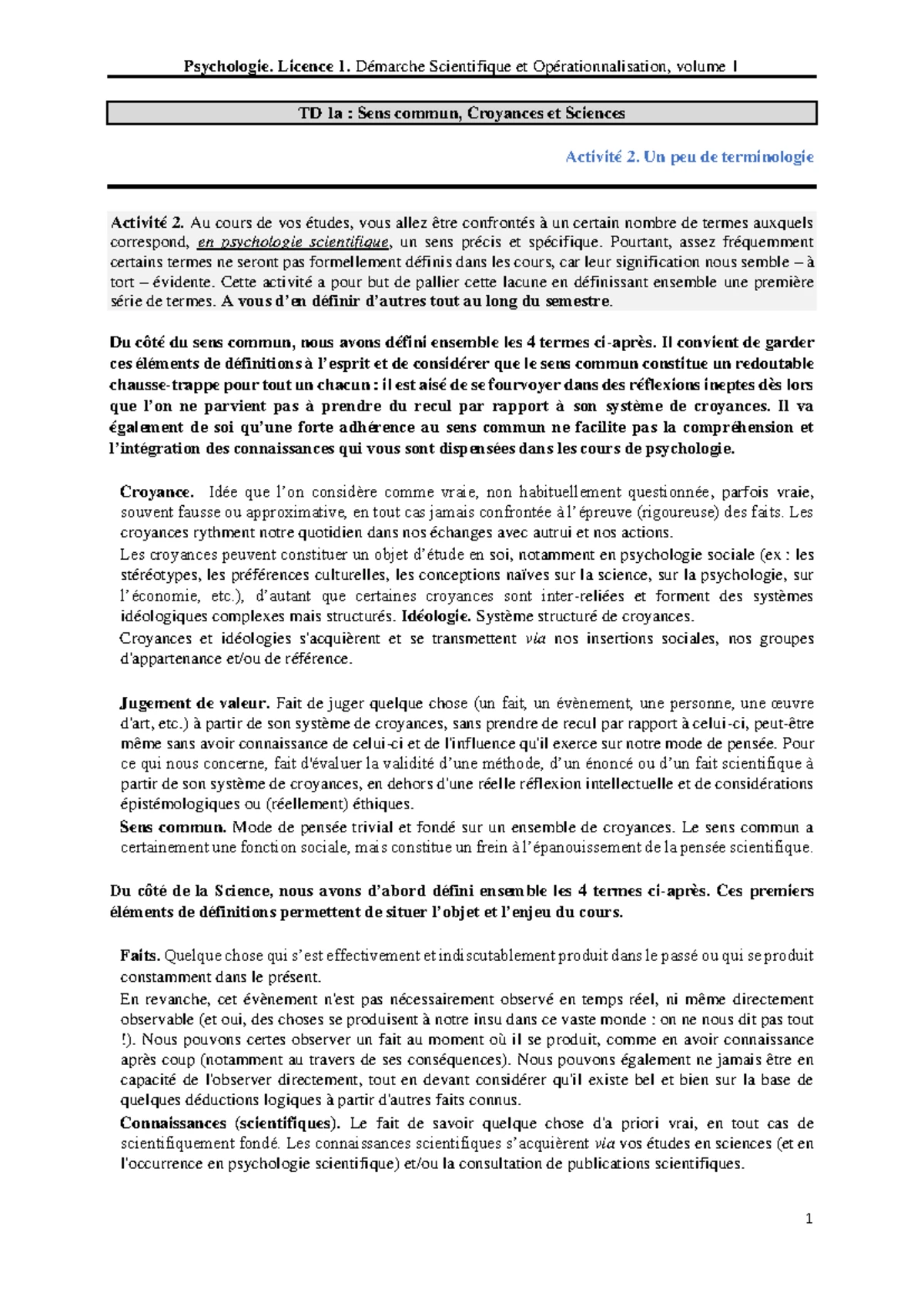 Cours Complet De Statistiques En Psychologie Licence 1 S2 Et