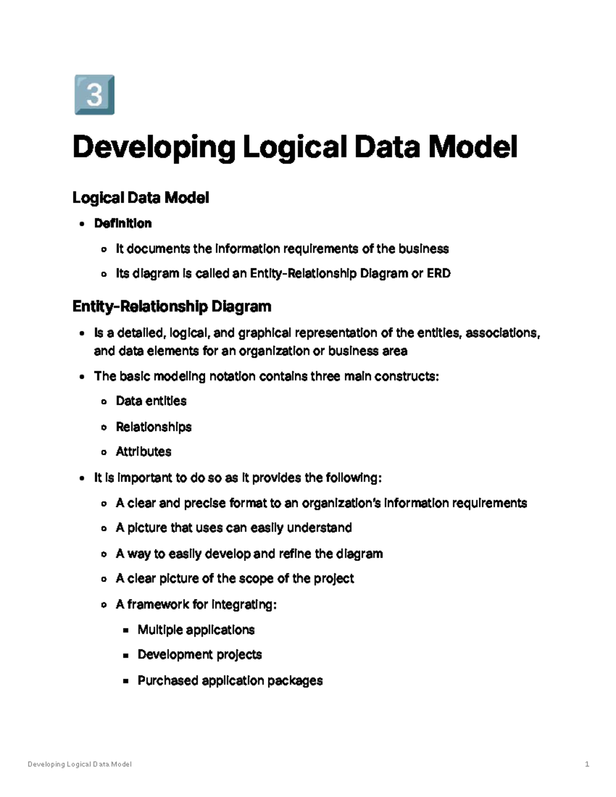 Data Model - Lecture: Understanding Logical Data Models and ERDs - Studocu