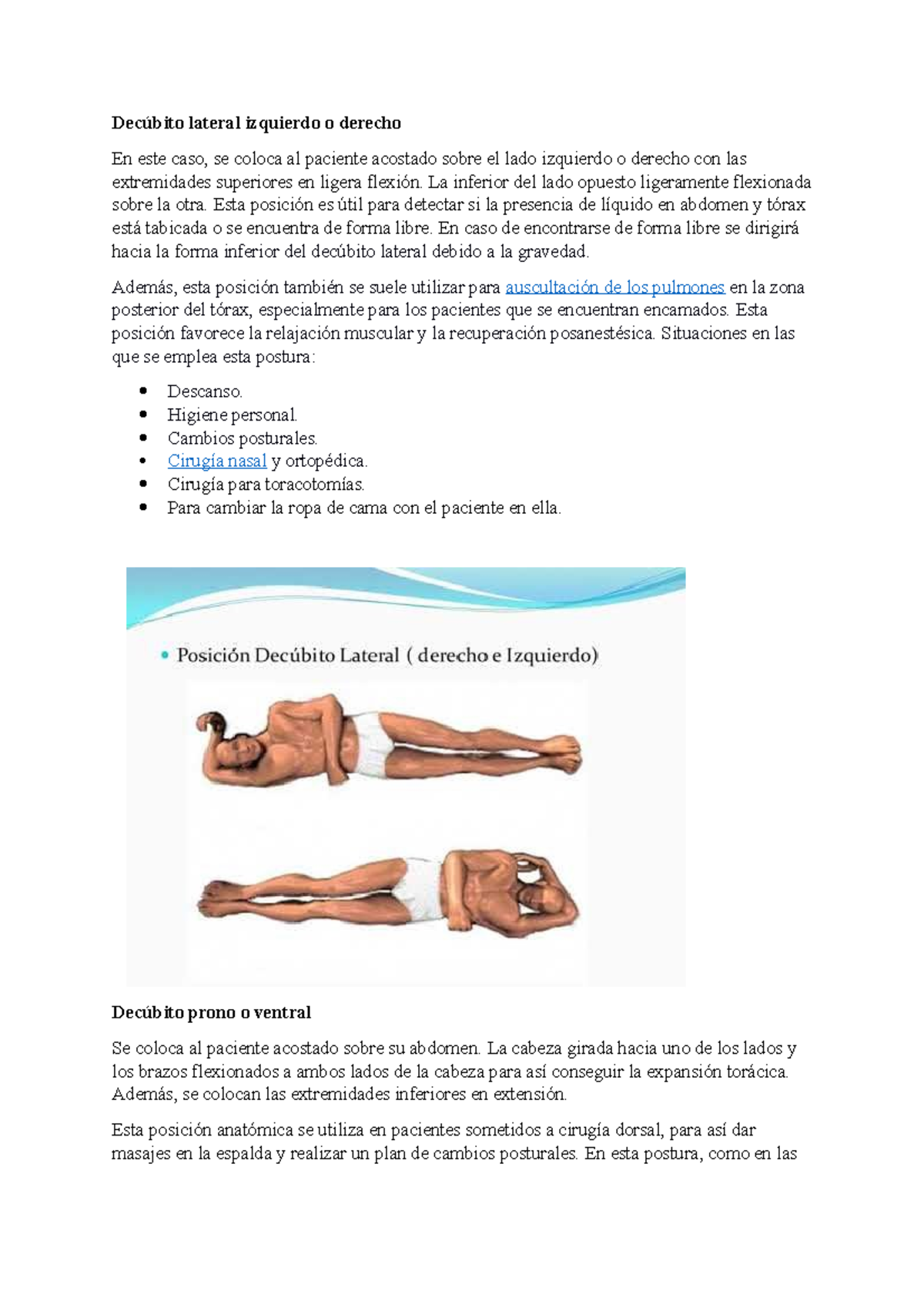 Decúbito Lateral Izquierdo