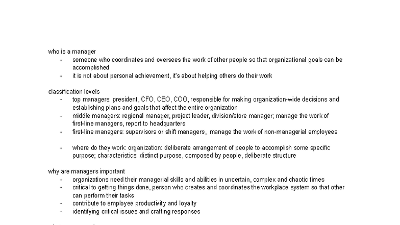 Final Exam Notes on Management - FEDERICO EN INGLES - GMB - Studocu