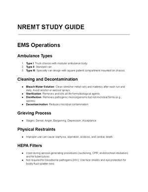 Paramedic Coach 1234 Method: Signs & Symptoms Cheat Sheet - Studocu