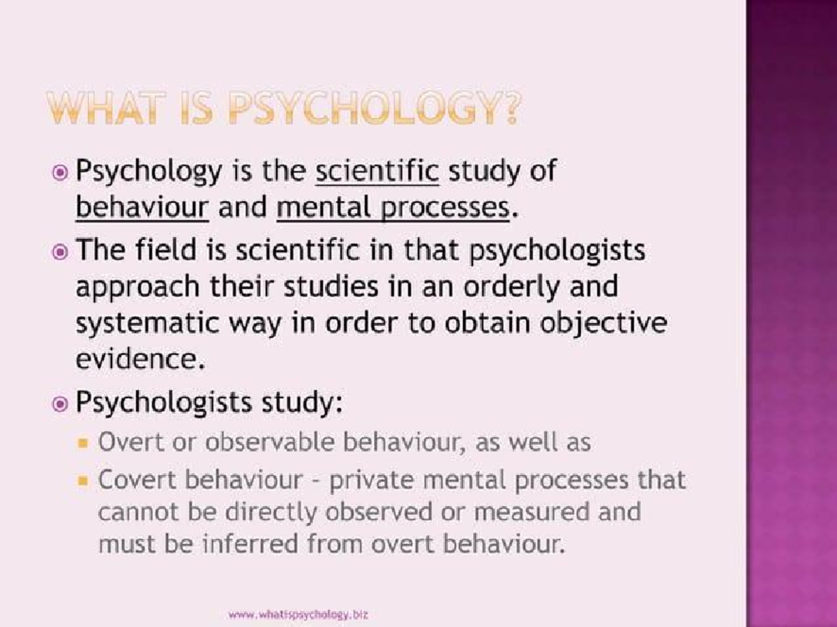 PSY 101: Introduction to Psychology - Key Concepts and Theories - Studocu