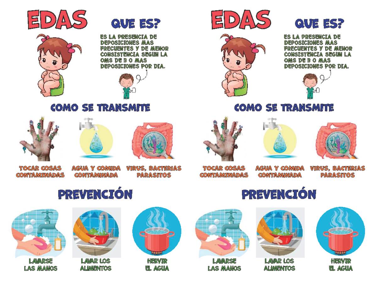 Folleto sobre EDAS - como se transmite virus, bacterias parasitos edas ...