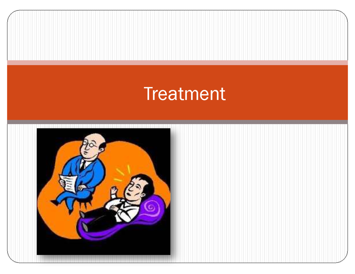 Psychotherapy Treatments Overview - Studocu