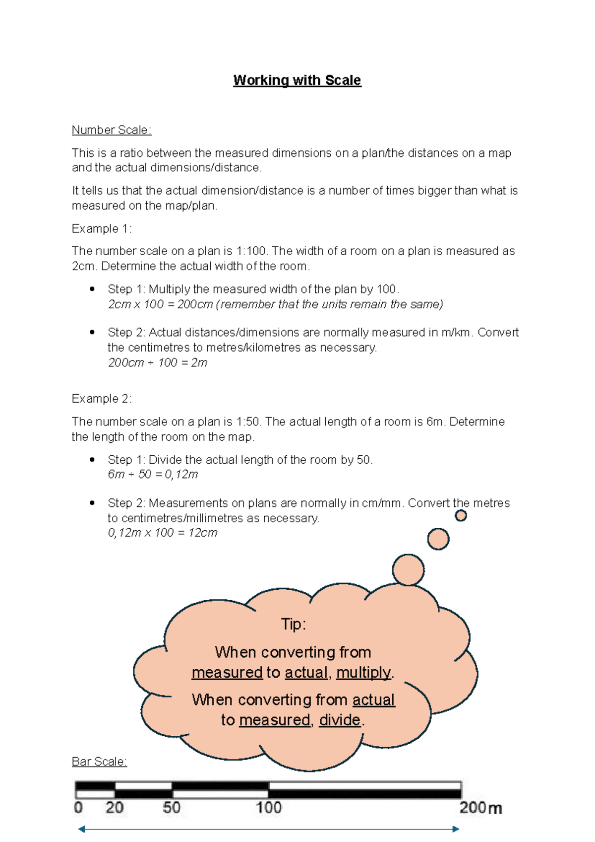 Scale and scale drawings - Working with Scale Number Scale: This is a ...