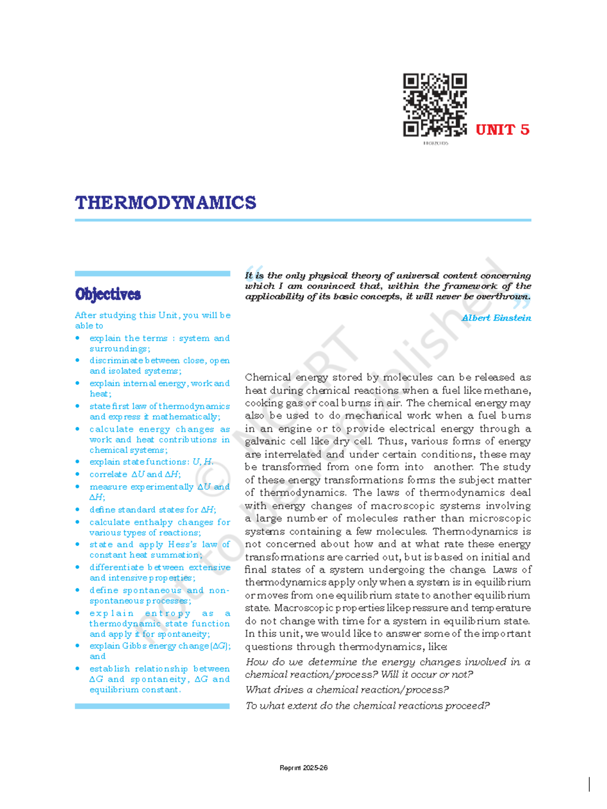 Unit 5: Thermodynamics - Key Concepts and Applications - Studocu