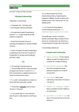 POSITIVE PSYCHOLOGY SELIGMAN & PERMA - LESSON 3: MARTIN SELIGMAN ...