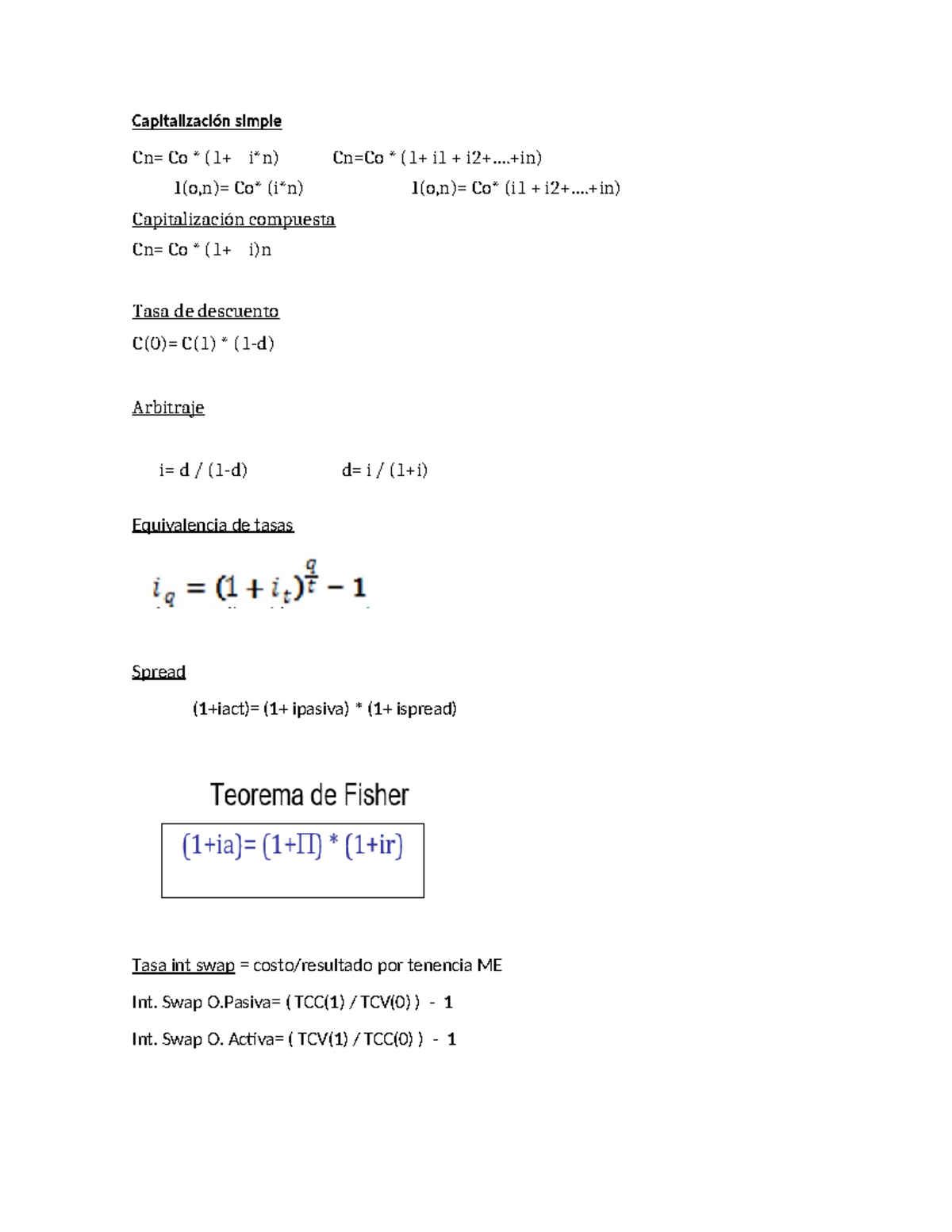 Fórmulas de Finanzas: Resumen de Capitalización Simple y Compuesta ...