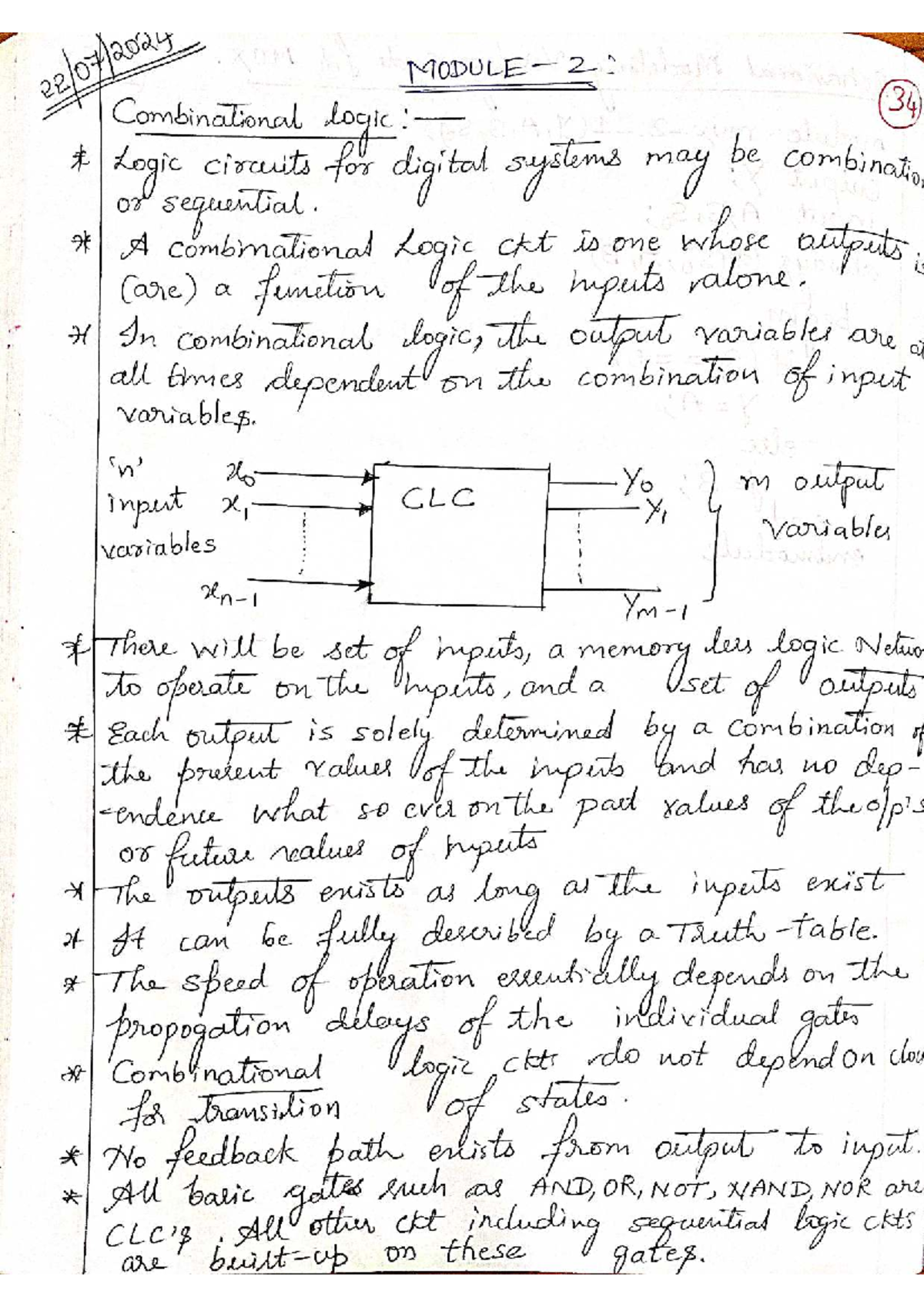 MODULE 2: Combinational Logic Circuits in Digital Design - Studocu