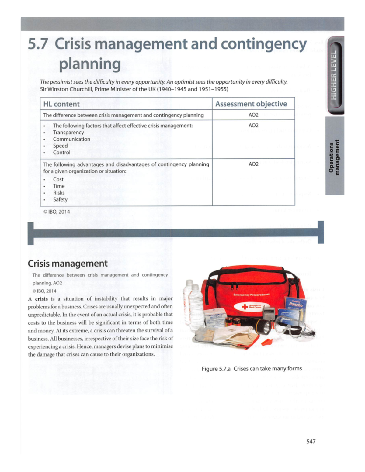 Crisis Management (5.7): Key Concepts and Contingency Planning Summary ...