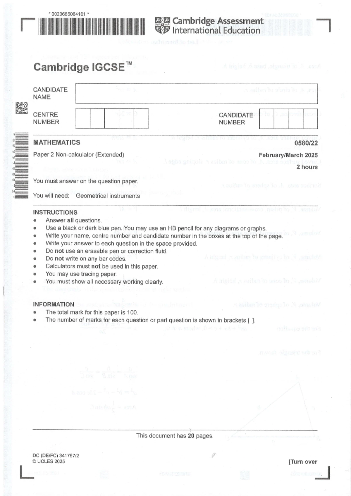 Cambridge IGCSE Physics 0625/42 Paper 4 Theory (Extended) Feb/Mar 2025 ...