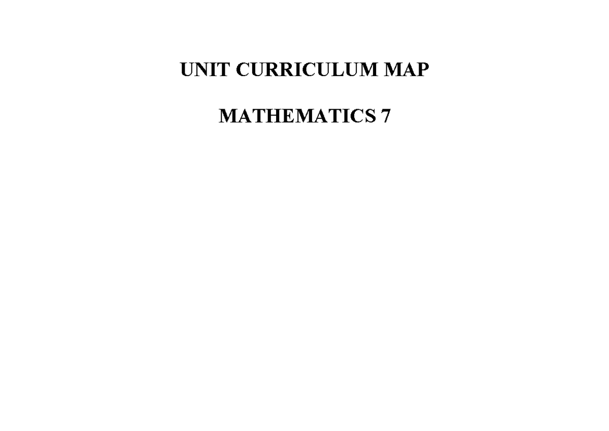 Curriculum Map for Grade 7 Mathematics: Polygons, Percentages, and More ...