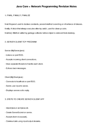 JAVA VIVA Questions and Answers: Comprehensive Study Guide - Studocu