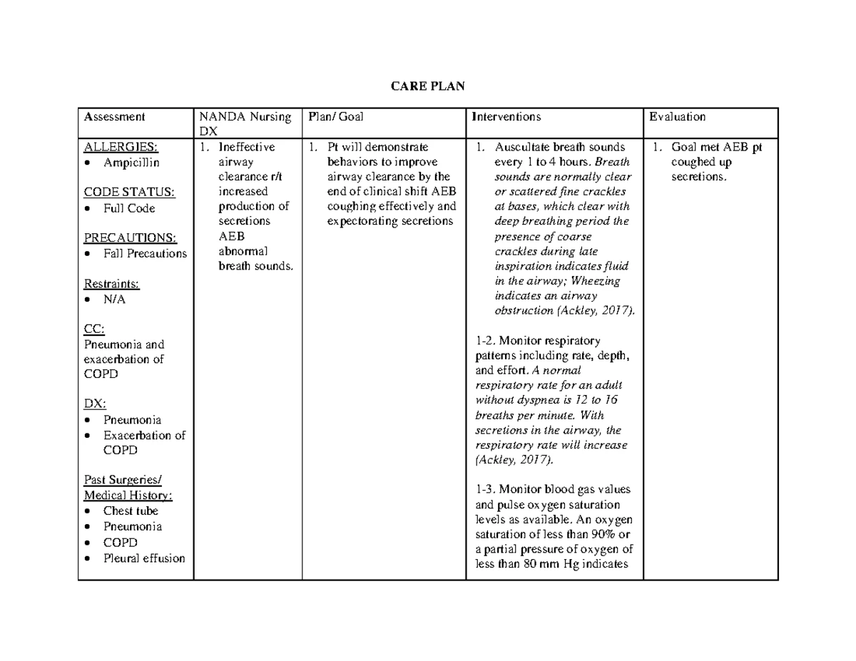 Oxygen Therapy ATI Template - ACTIVE LEARNING TEMPLATES THERAPEUTIC ...