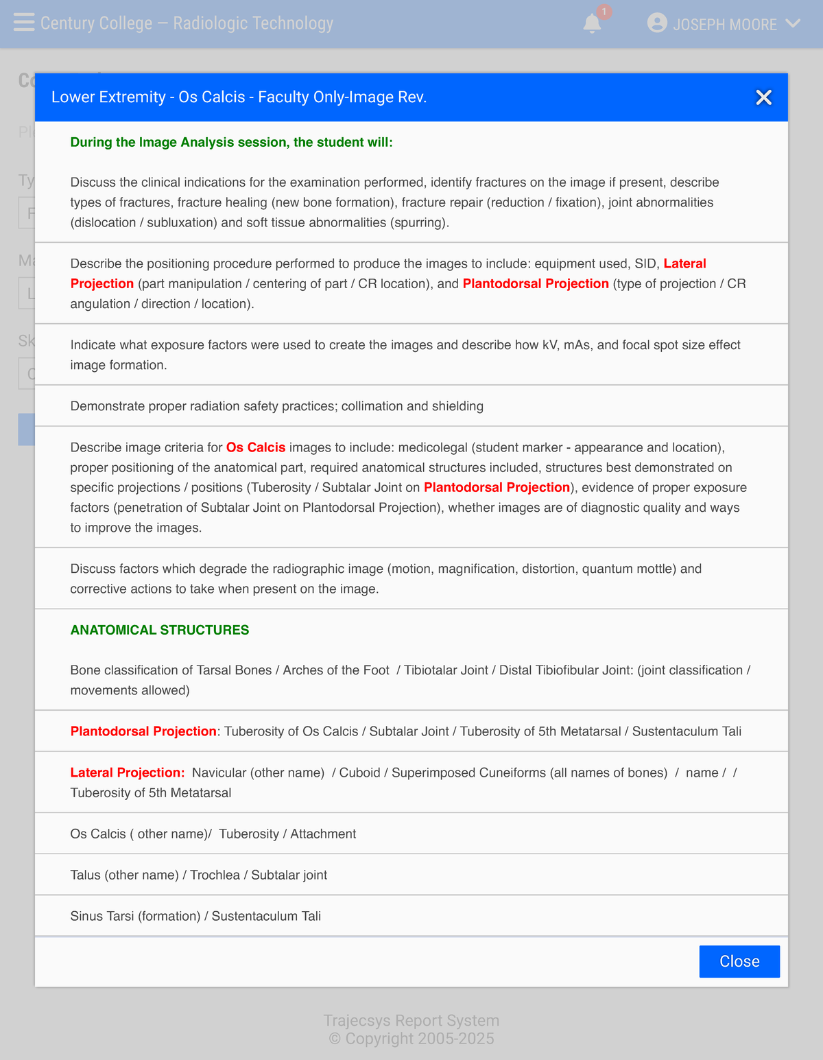 Century College Radiologic Technology 1: Competency Eval for Os Calcis ...