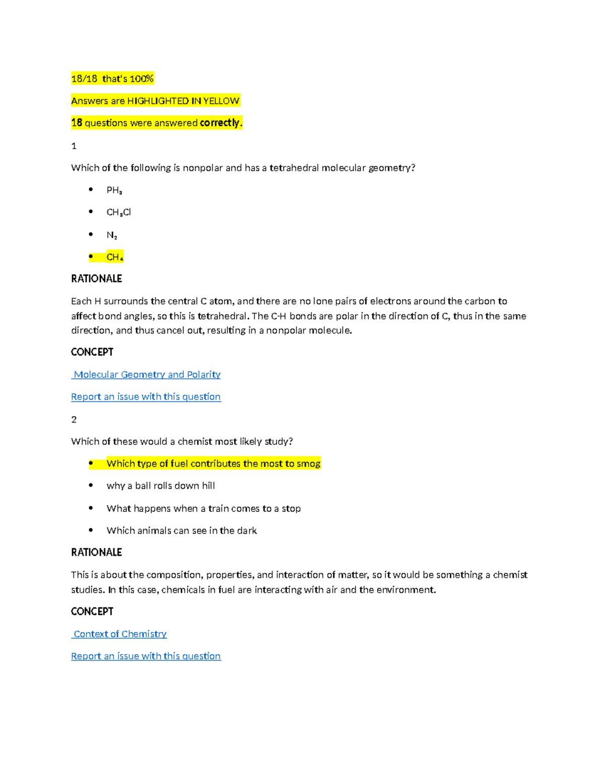 Introduction to Chemistry Sophia Milestone 1 Study Guide - Studocu