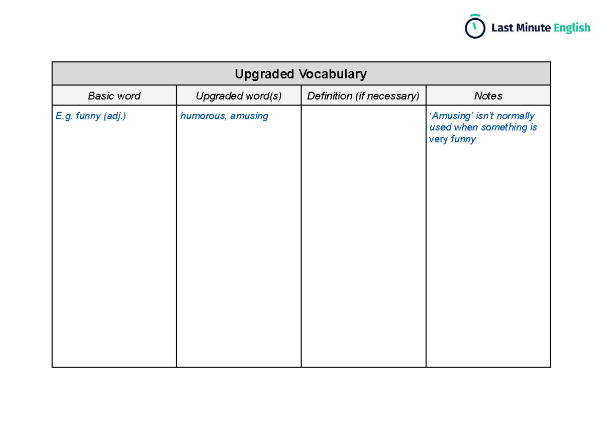 Recording Vocabulary: Upgraded Words & Apps for Practice - Studocu
